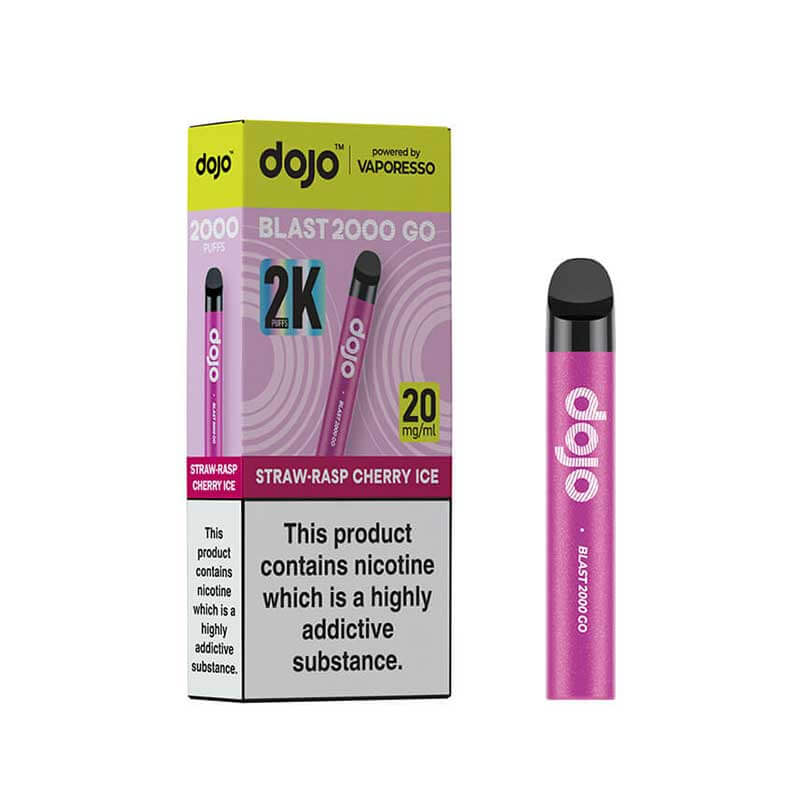 Straw-Rasp Cherry Ice Dojo Blast 2000 Go Pod Kit | Only £4.99