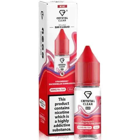 Crystal Clear Strawberry Watermelon Bubblegum – Juicy Vapes
